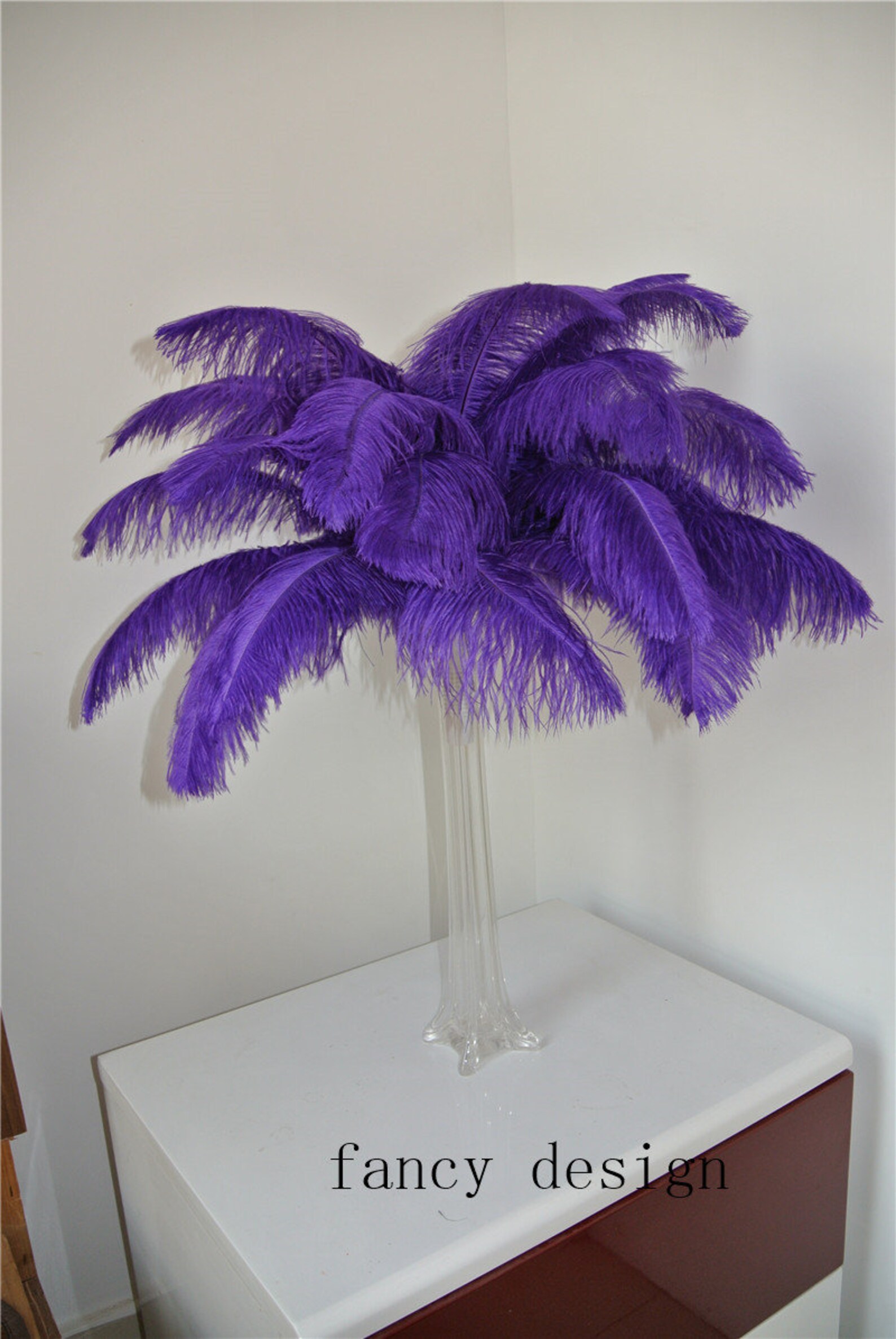 Purple ostrich feather ostrich plume 30 pcs for wedding party | Etsy
