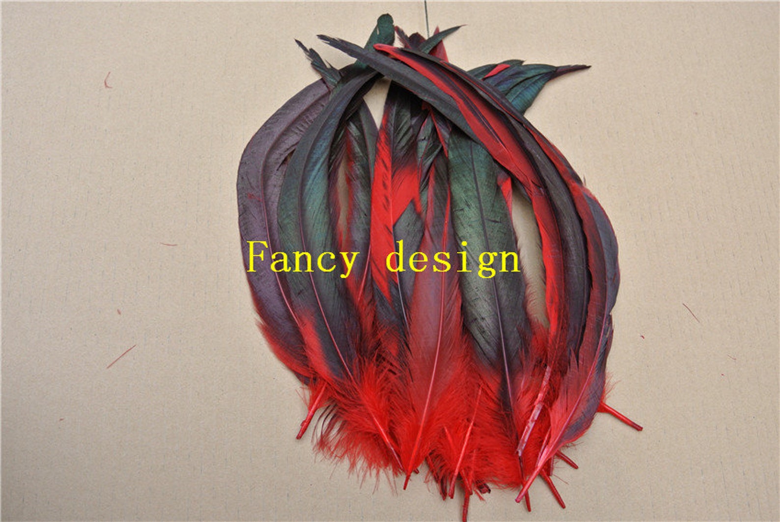 RED Orange Hot Pink Purple Yellow Green Rooster Coque Feather Loose 100 ...