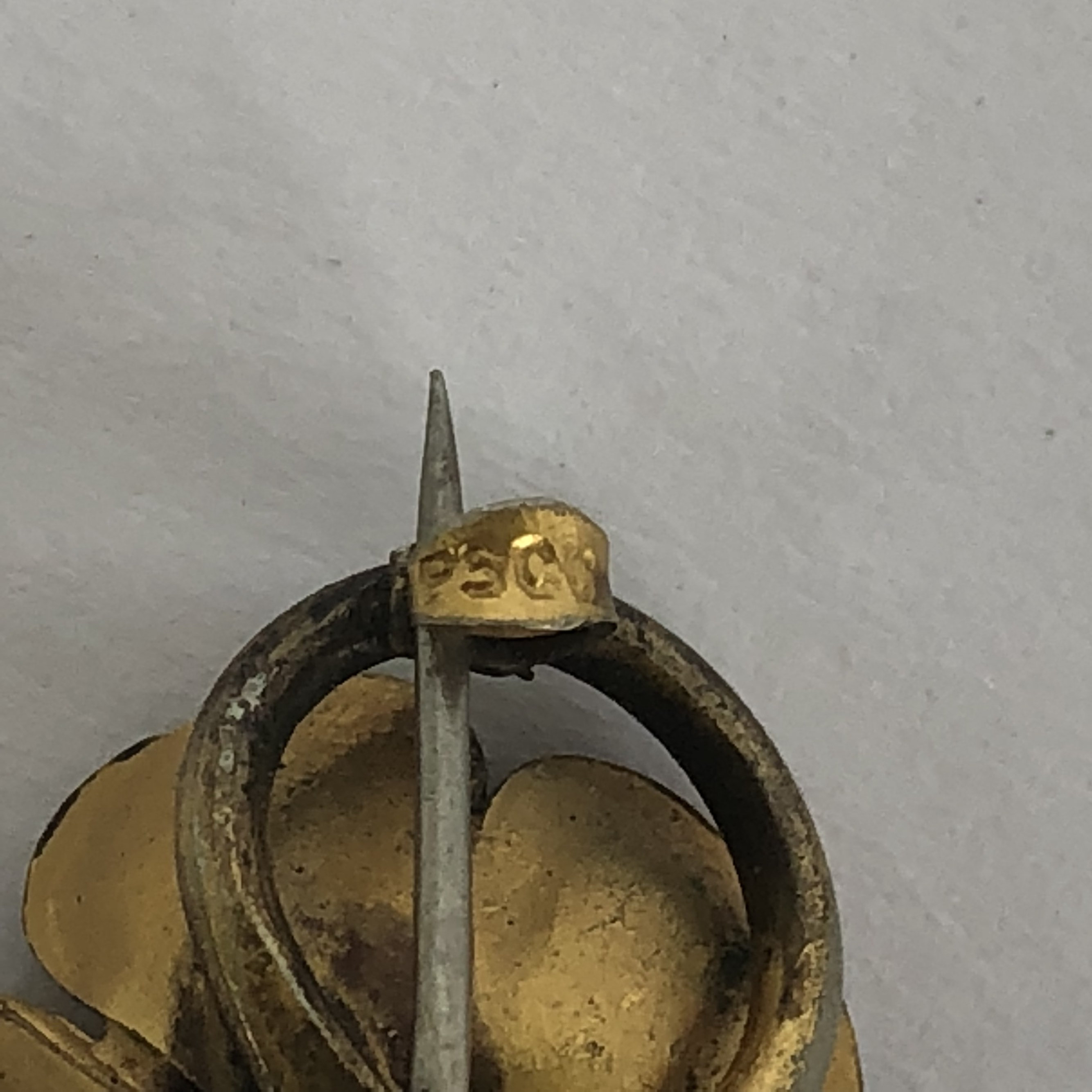 Antique Flower Brooch Pin Signed PS CO PSCO Plainville Stock Company ...