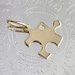 18K Solid Gold Puzzle Pendant, Puzzle Necklace, Puzzle Charm, Unique ...