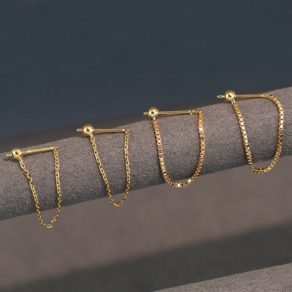 Gold Chain Earrings - Etsy