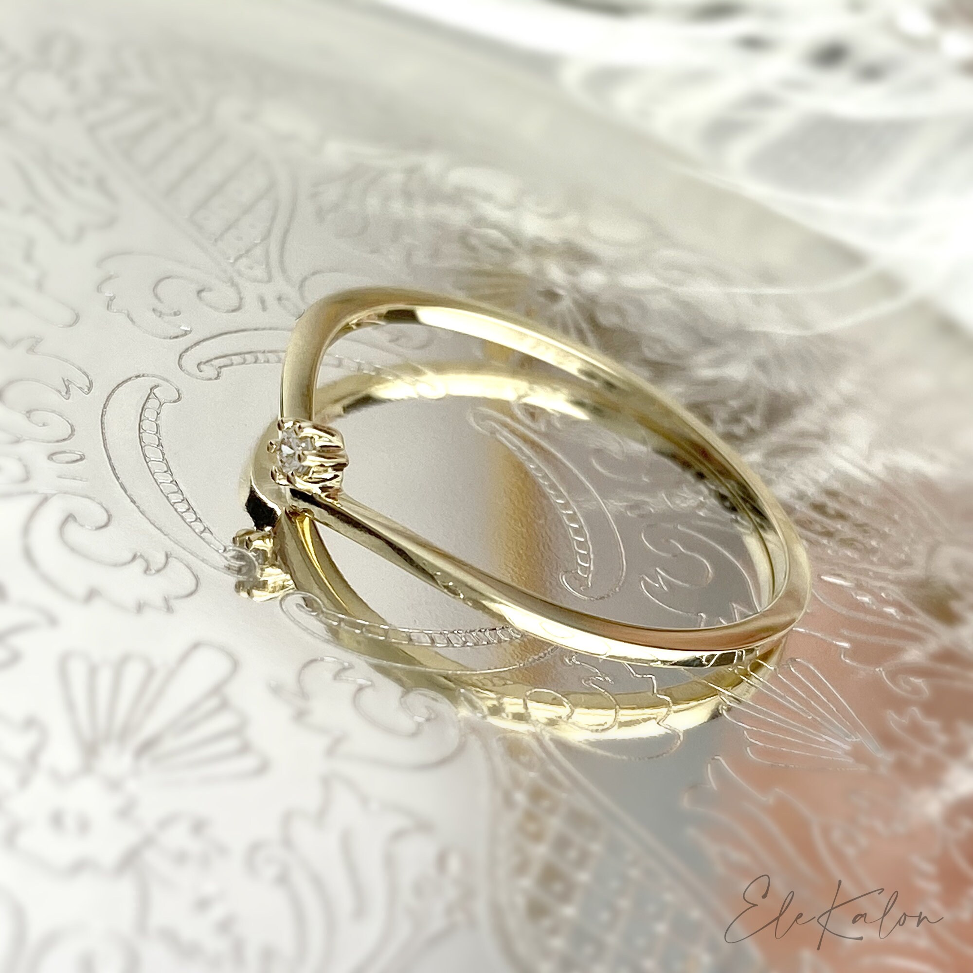 Chevron Ring 10k Solid Gold Chevron Ring Chevron V Shape - Etsy