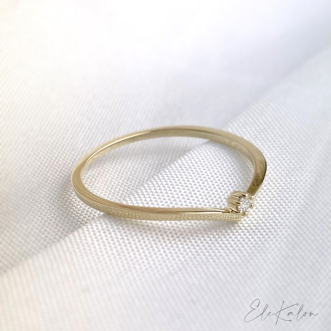 Chevron Ring 10k Solid Gold Chevron Ring Chevron V Shape - Etsy