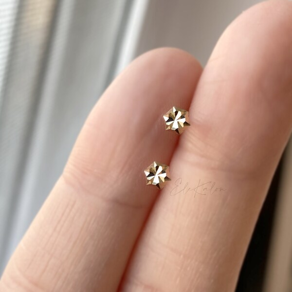 Hexagon Stud Earrings - Etsy