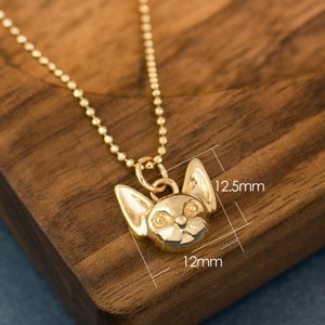 14K Solid Gold Cat Pendant, Sphynx Cat Necklace, Fur Mama Jewelry, Animal Inspired, Unique ...