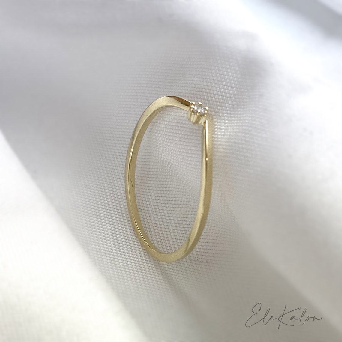 Chevron Ring 10k Solid Gold Chevron Ring Chevron V Shape - Etsy