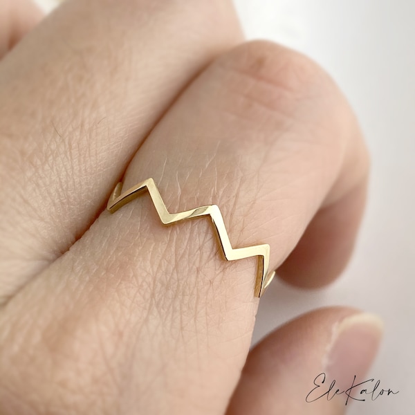 Zig Zag Ring - Etsy