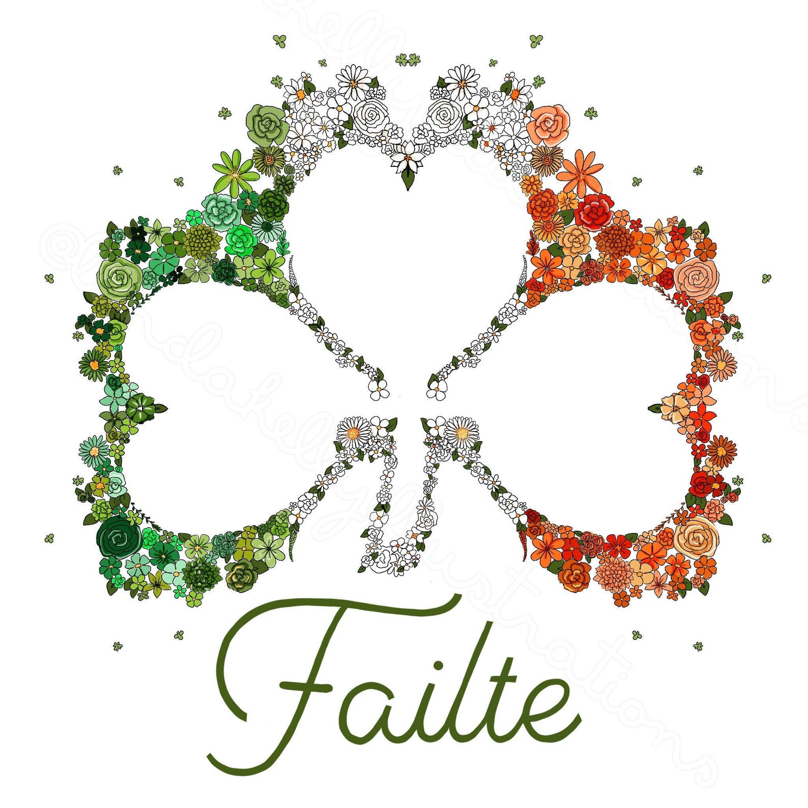 Failte Ireland Flag Floral - Etsy