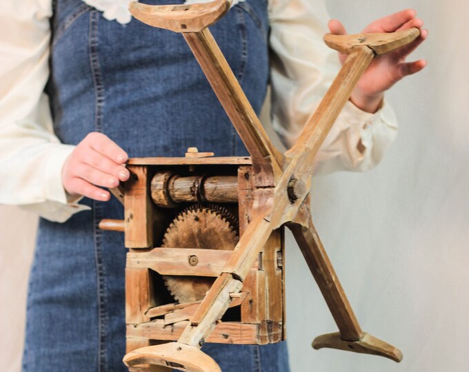 FREE SHIPPING! Antique Wooden Yarn Reel Winder Spinning Wheel Hand ...