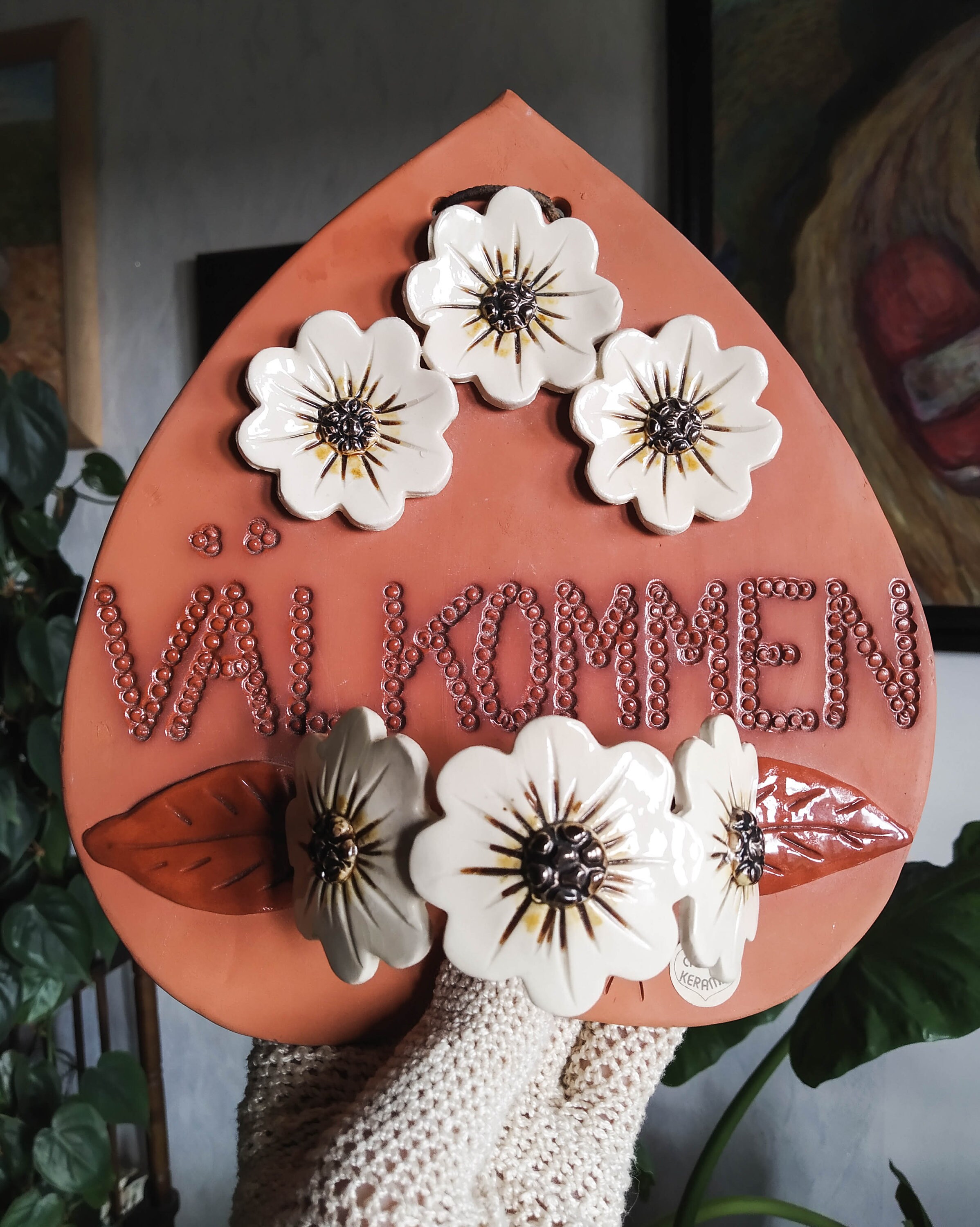 Mid Century Swedish Välkommen Sign Welcome Home Sign Ceramic - Etsy