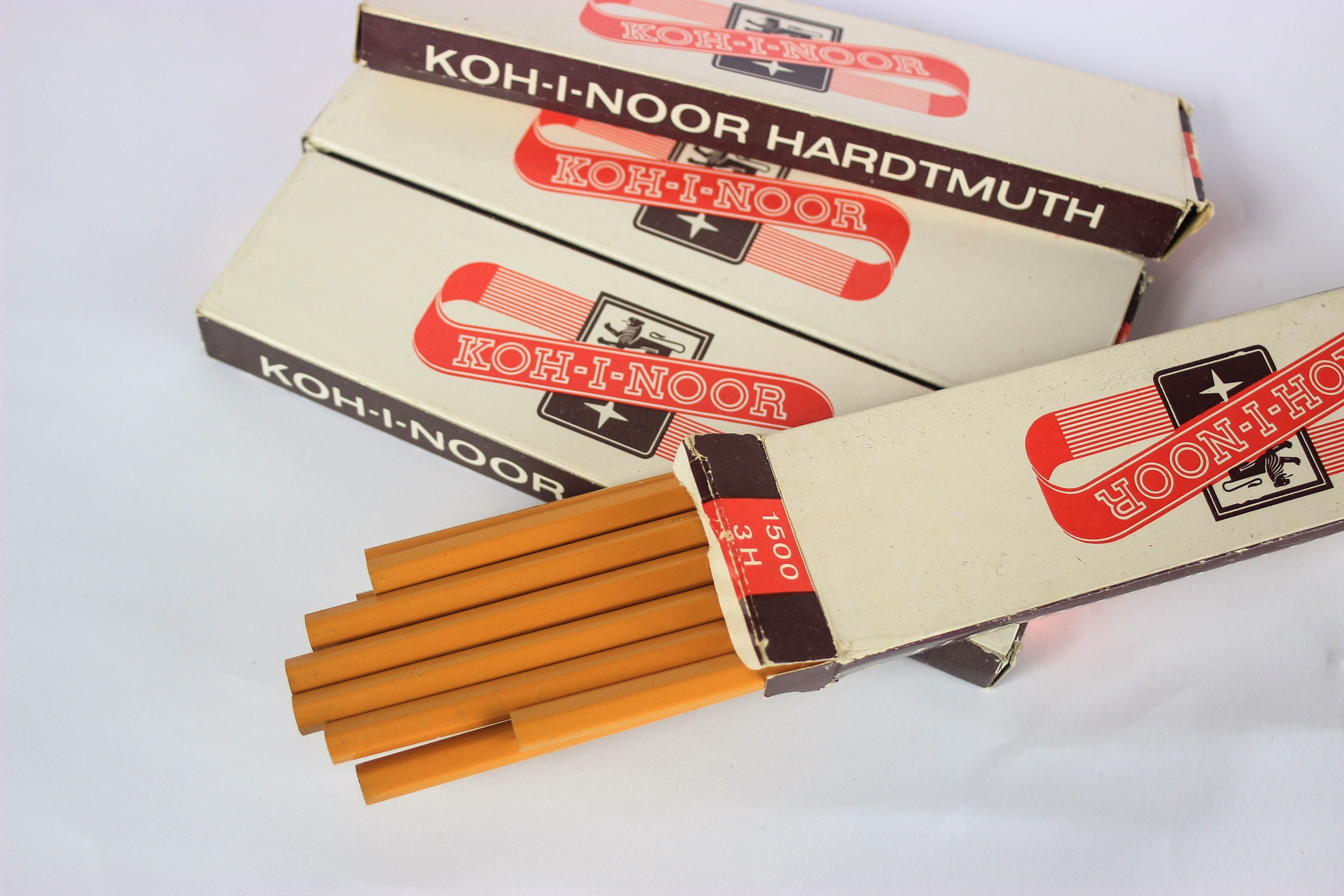 Vintage Pencils in Box Czechoslovakia Koh-i-noor L. & C. Hardtmuth 1500 ...