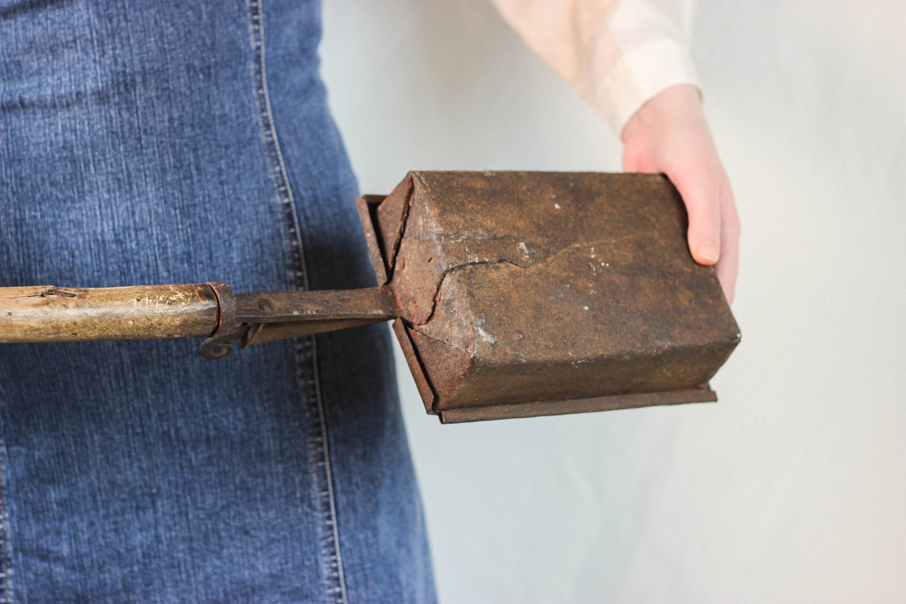 Antique Ember Carrier on a Wooden Handle Rustic Home Tools - Etsy Australia