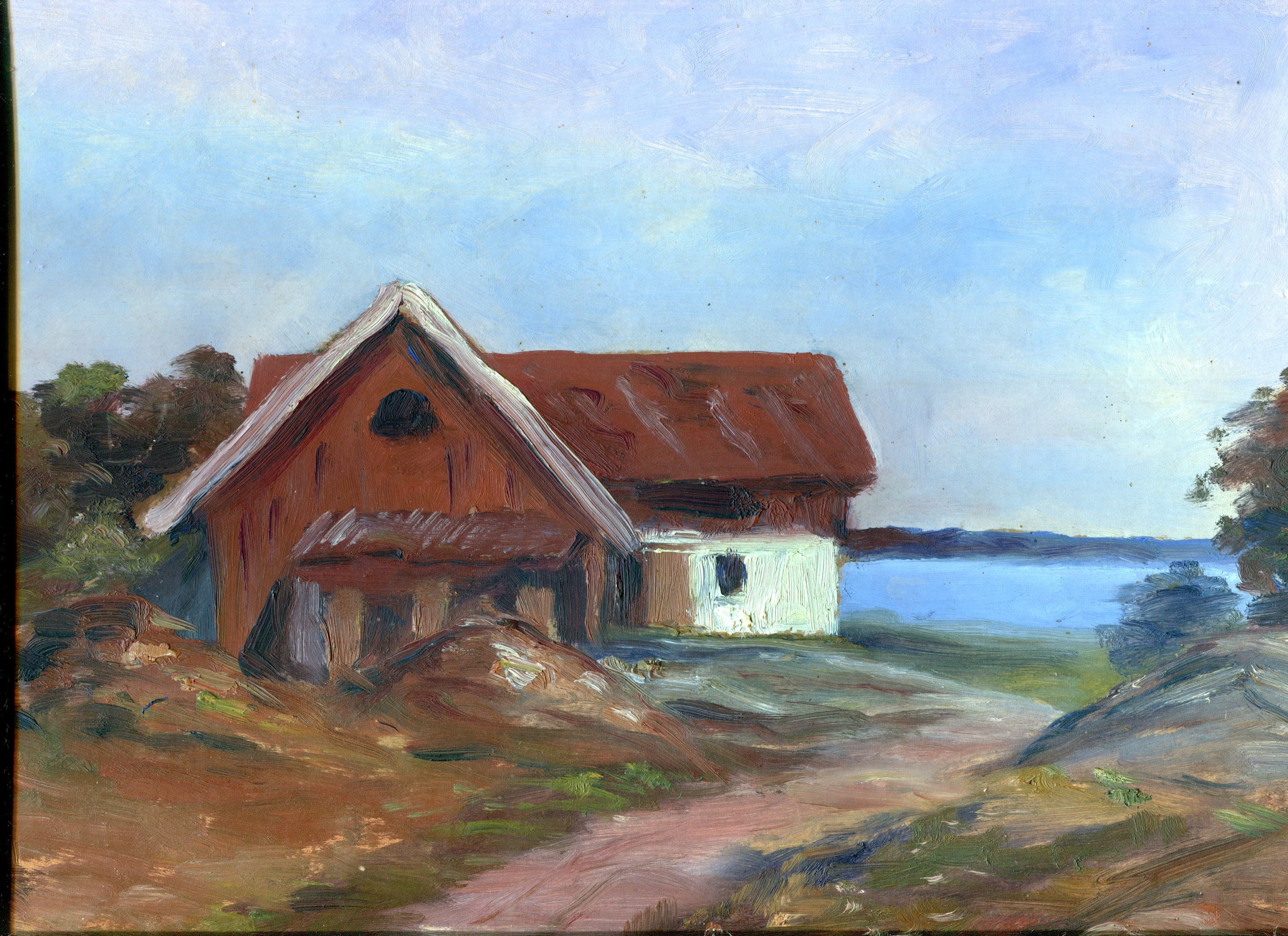 1920s Oil Painting, Rural Landscape - Etsy