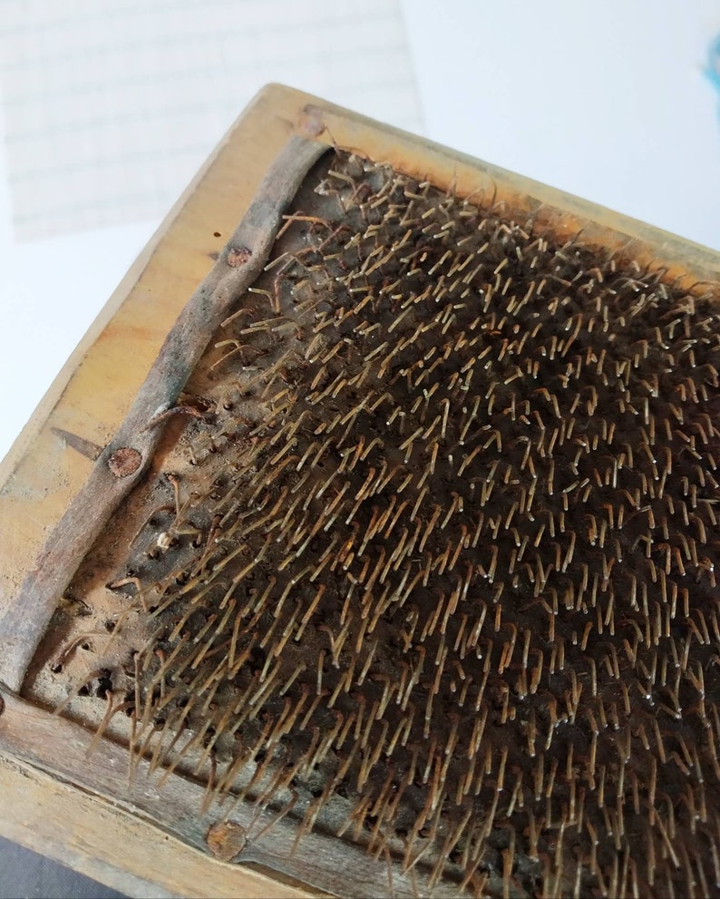 Antique Rustic Wool Carder Brush Paddle Comb Cotton Carder Whittemore ...