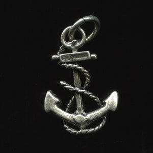 Vintage Silver Anchor Pendant Choose One Victorian Style - Etsy