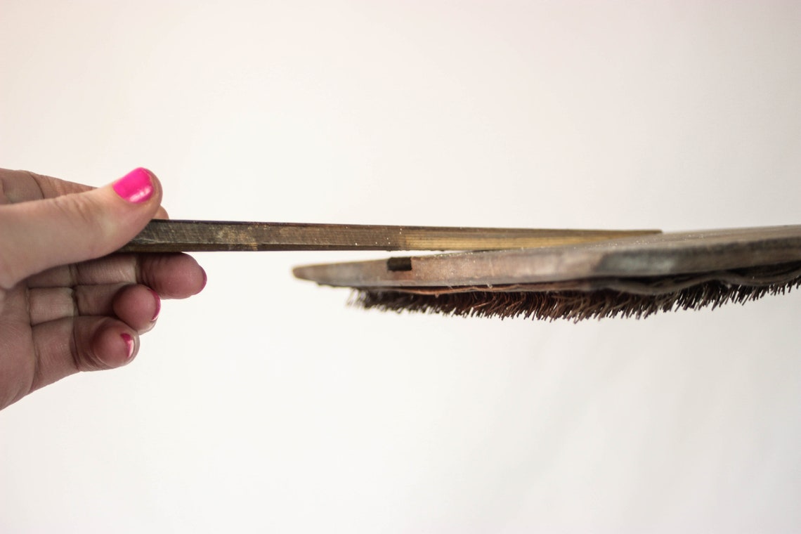 Antique Rustic Wool Carder Brush Paddle Comb Cotton Carder Whittemore ...