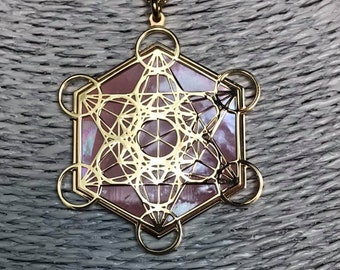 Metatron in 24 Carat Gold on 925 Silver and Blu Mother of | Etsy