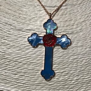 Rose Cross Symbol of Rosenkreuzer in Rose Gold on 925 Silver | Etsy