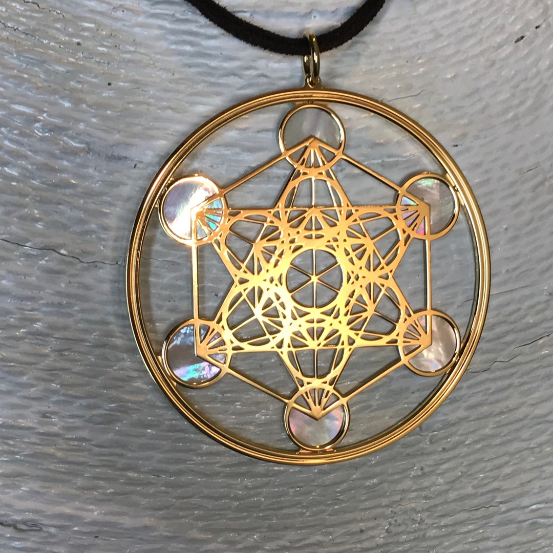 Metatron in Oro 24 Carati Su Argento 925 E Madreperla Naturale ...