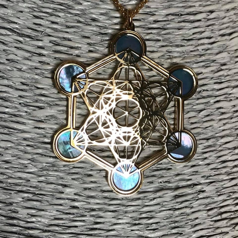 Metatron in 24 Carat Gold on 925 Silver and Blu Mother of - Etsy