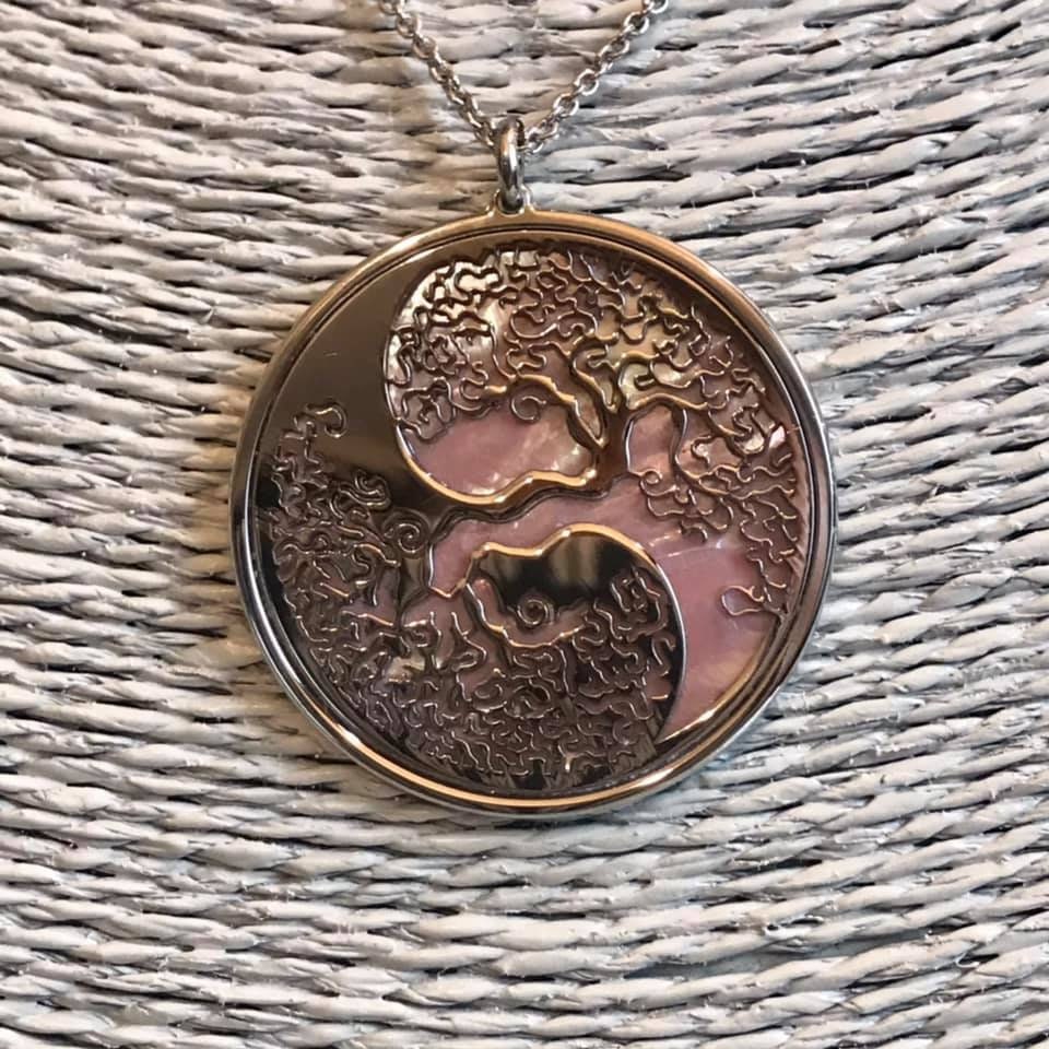 Tao Tree of Life in 925 Silver With Rose Mother of Pearl - Etsy UK