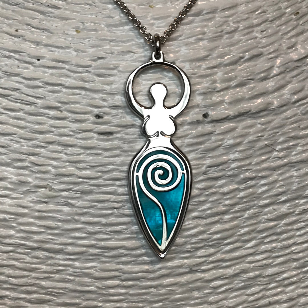 Goddess in 925 Silver Sterling and Acquamarine Mother of Pearl ...