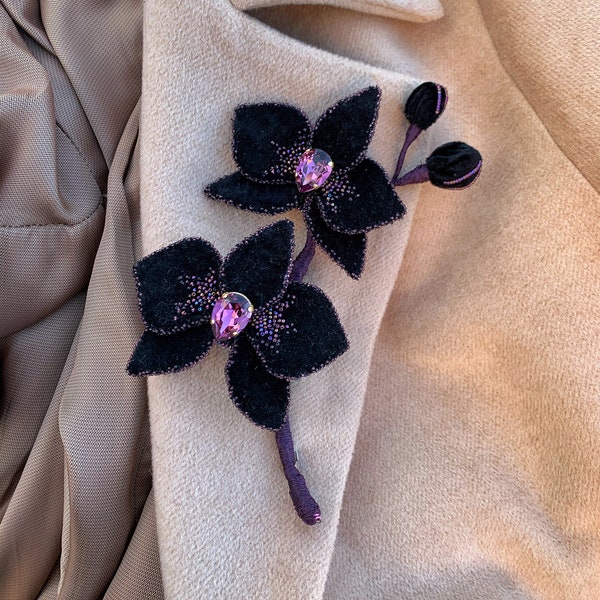 Beaded Brooch - Etsy