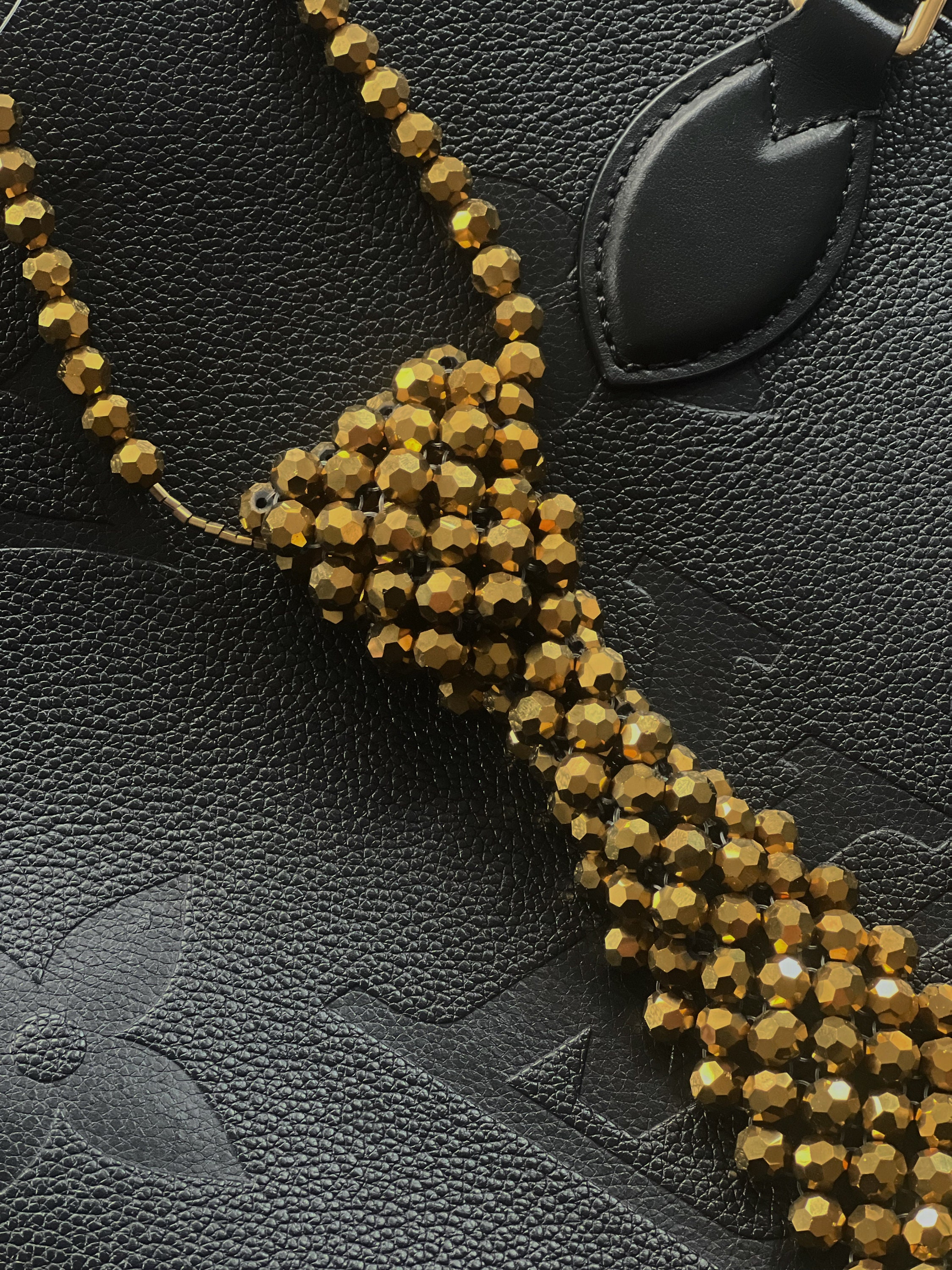 Pearl Necktie, Crystal Tie, Gold Beaded Tie, Elegant Unisex Necklace ...