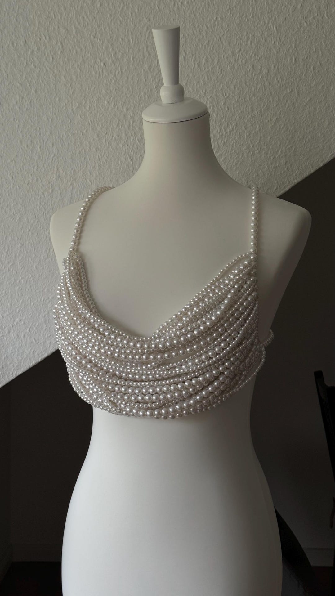 Pearl Bra, Pearl Bustier, Beaded Wedding Pearl Top, Ivory Pearl Bustier,pearl Accessory,pearl ...