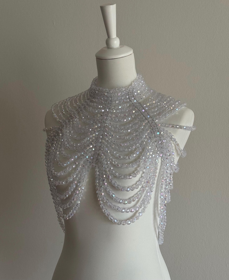 The Life of a Showgirl, White Pearl Body Chain, Bridal Body Jewelry ...