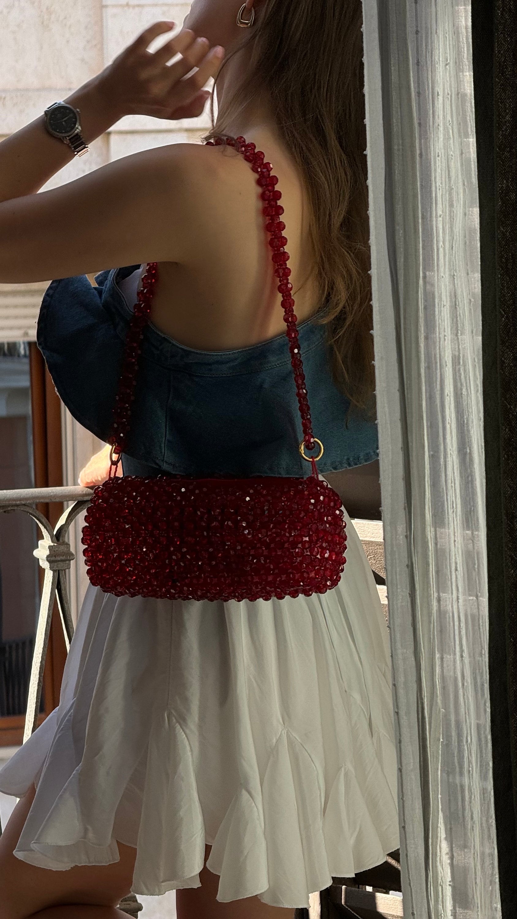 Crystal Beaded Bag, Transparent Bag, Evening Shining Bag, Beaded ...