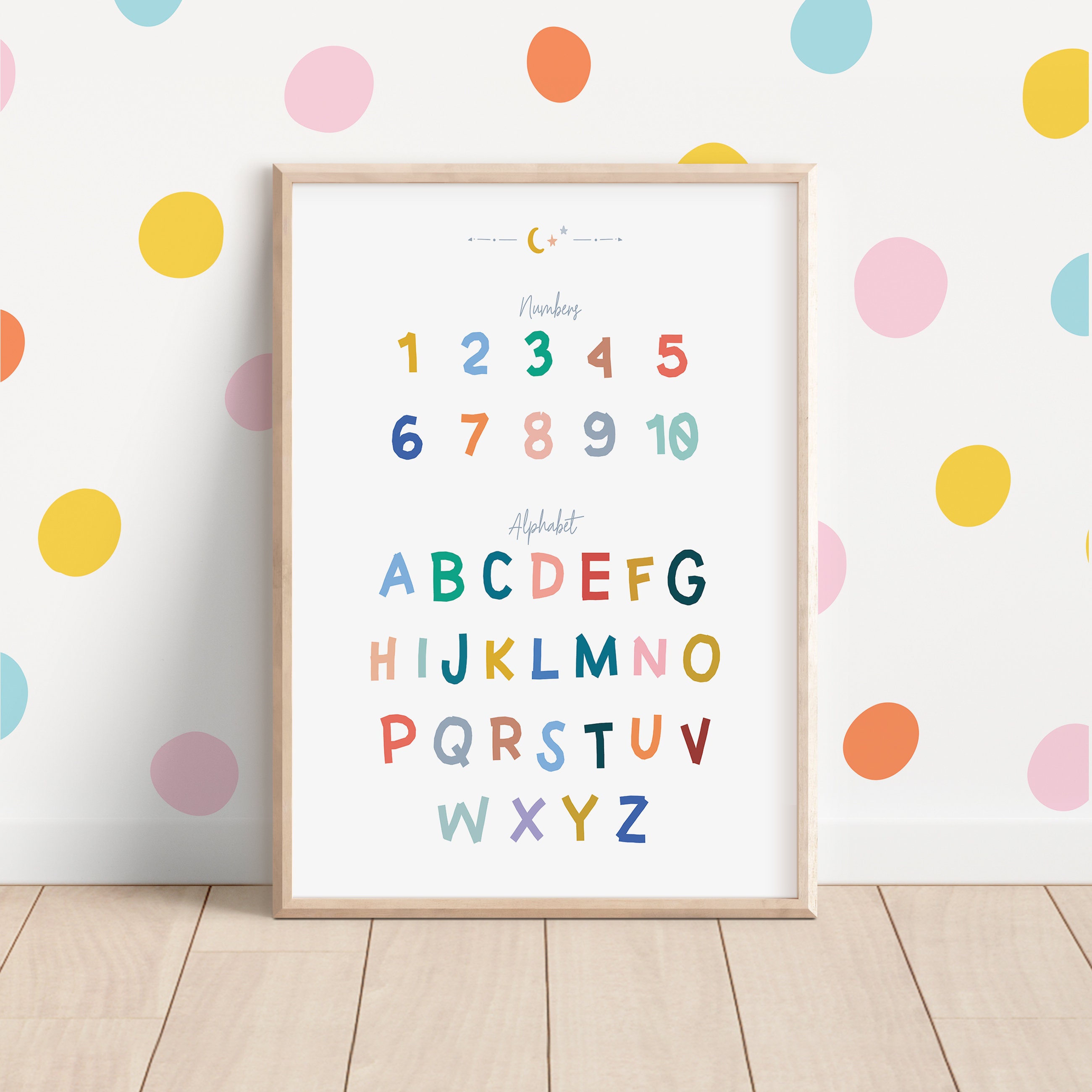 Rainbow Alphabet Numbers Print Digital Download Kids - Etsy
