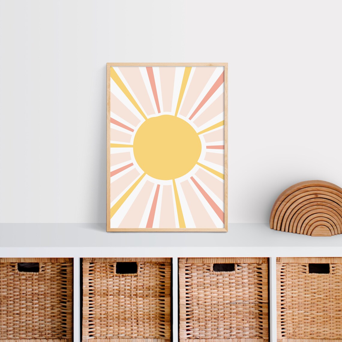 Modern Sun Art Print Sunburst Printable Abstract Sun Wall - Etsy