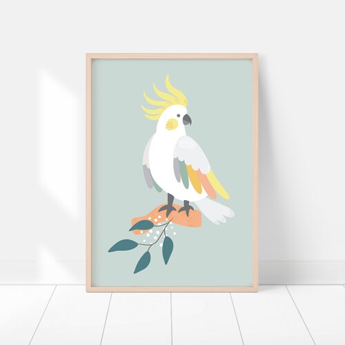 Cockatoo Print Bird Wall Art Cockatoo Printable Digital - Etsy