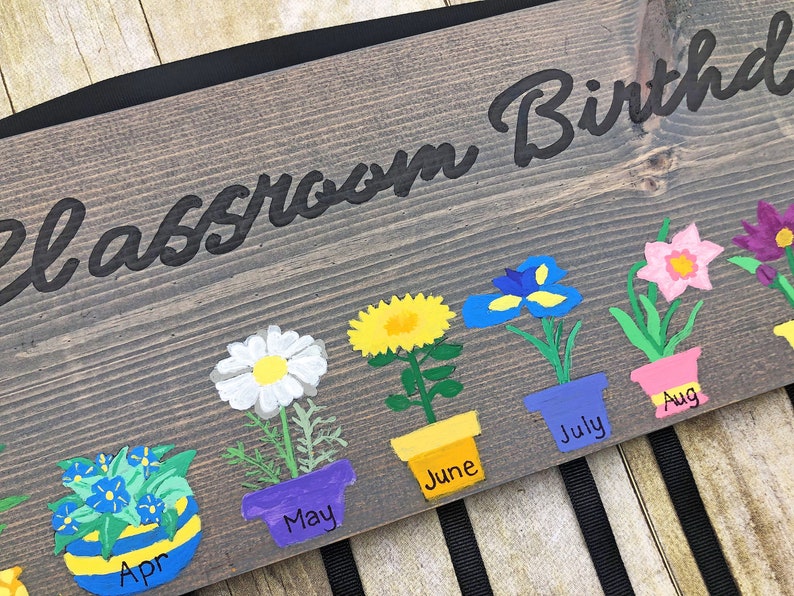 Classroom Birthday Calendar Birthday Chart Teacher Gift | Etsy