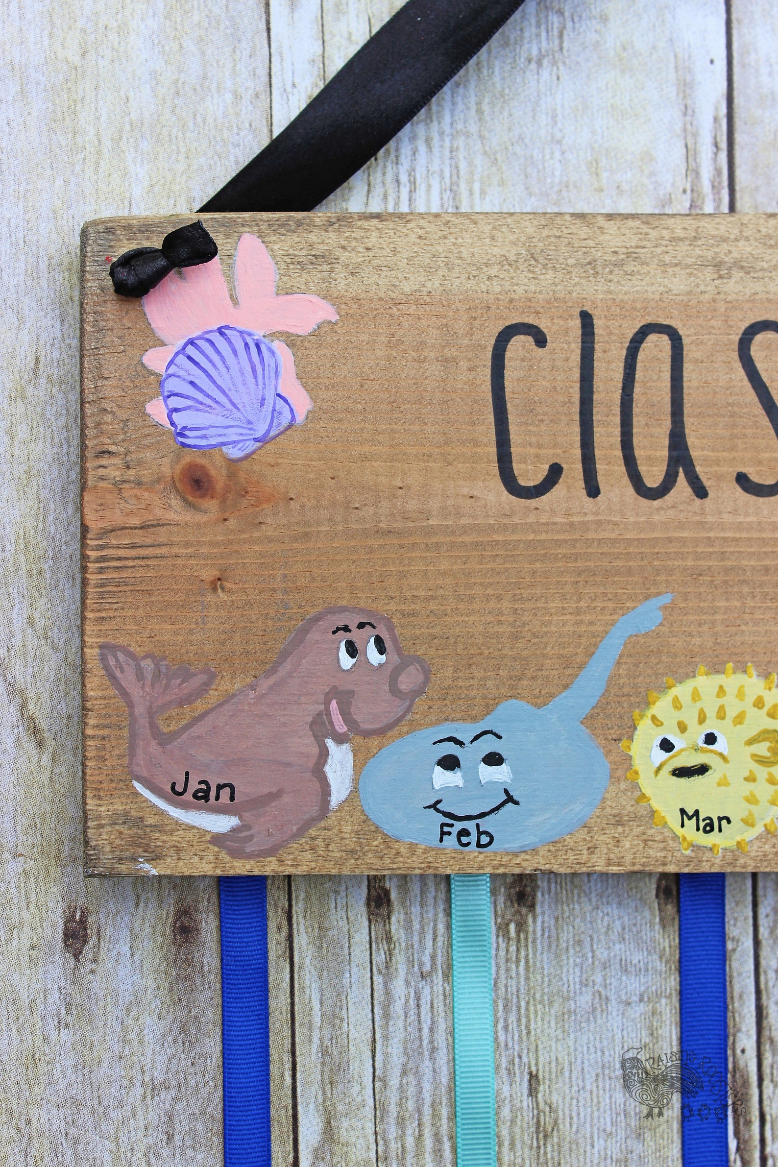 Birthday Calendar Birthday Chart Sea Animals Classroom | Etsy