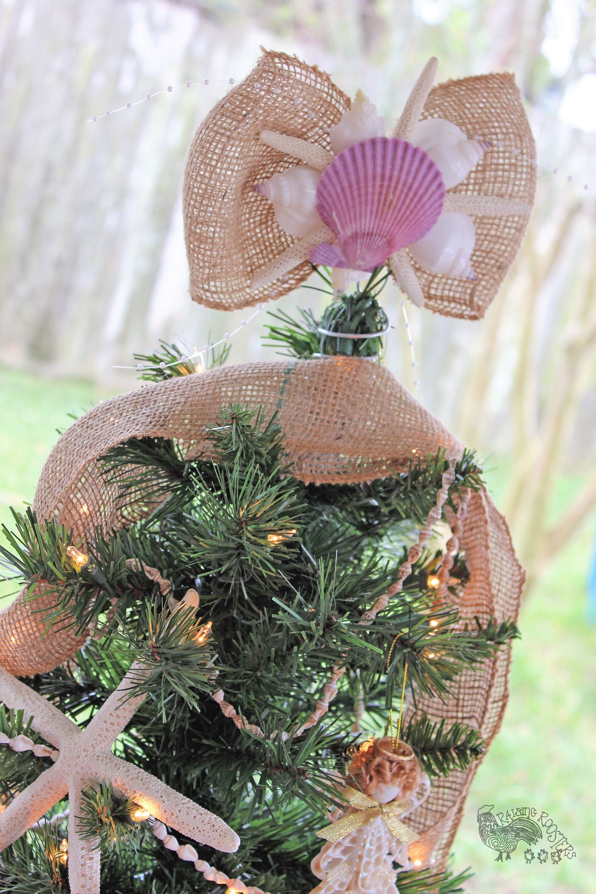 Seashell Christmas Tree Topper Starfish Tree Topper | Etsy