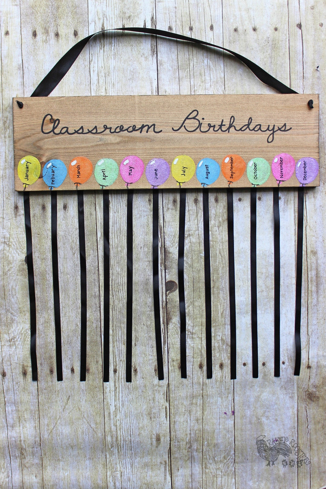 Birthday Calendar- Birthday Chart Balloons- Classroom Decor- Teacher ...