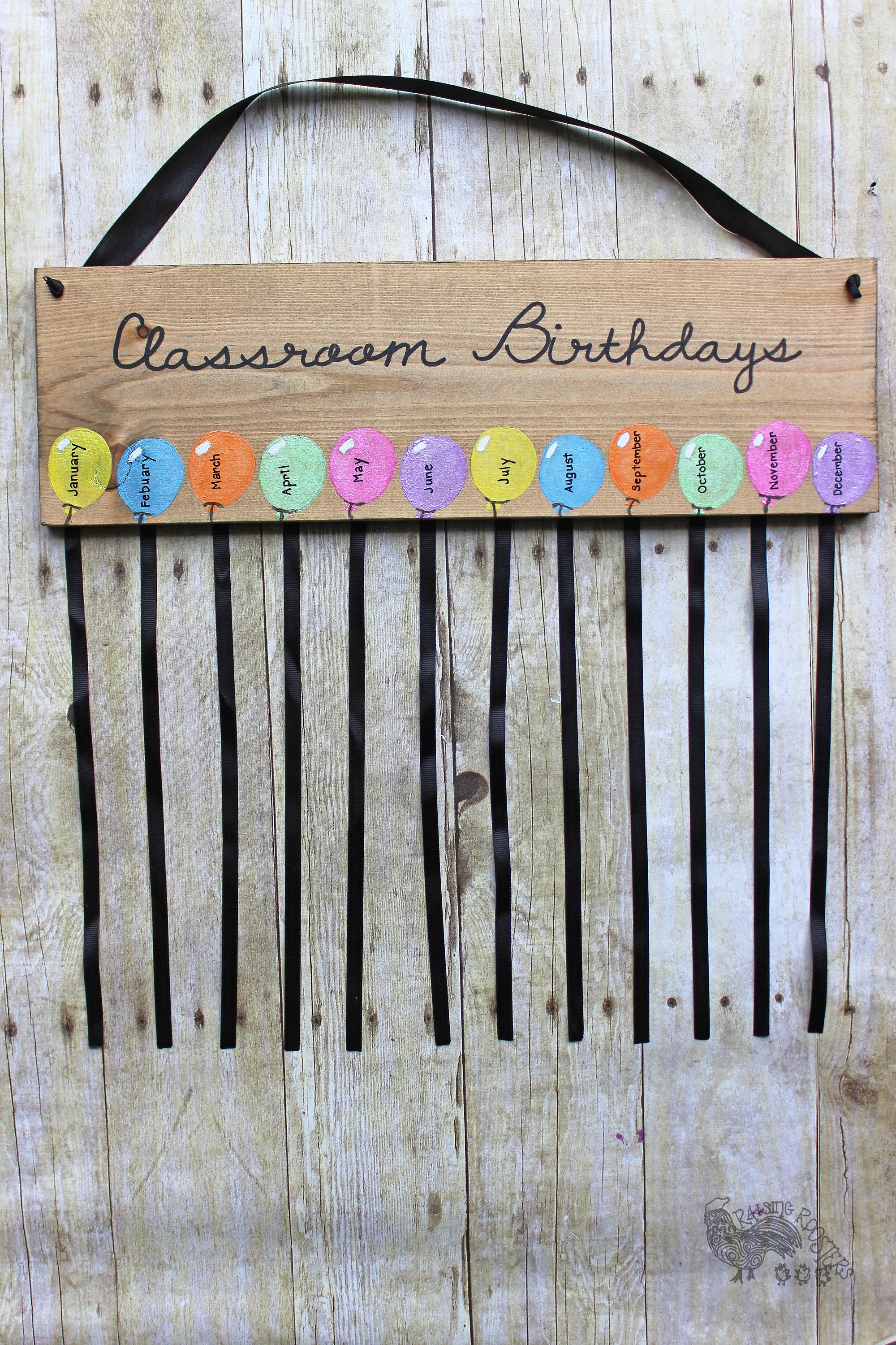 Birthday Calendar- Birthday Chart Balloons- Classroom Decor- Teacher ...