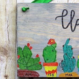 Birthday Calendar- Birthday Chart Cactus- Classroom Decor- Teacher Gift ...