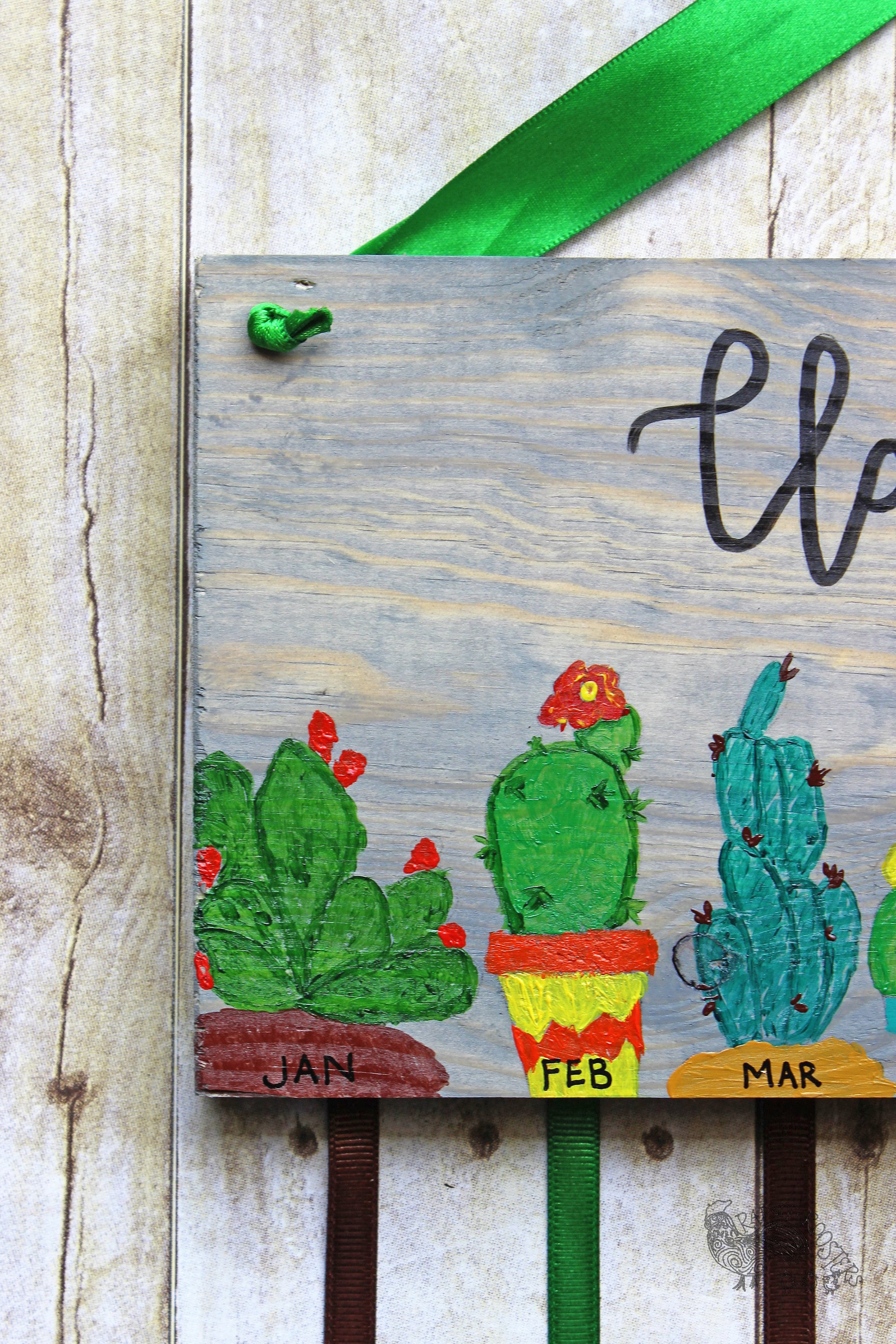 Birthday Calendar Birthday Chart Cactus Classroom Decor | Etsy