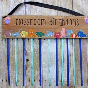 Birthday Calendar- Birthday Chart Sea Animals- Classroom Decor- Teacher ...