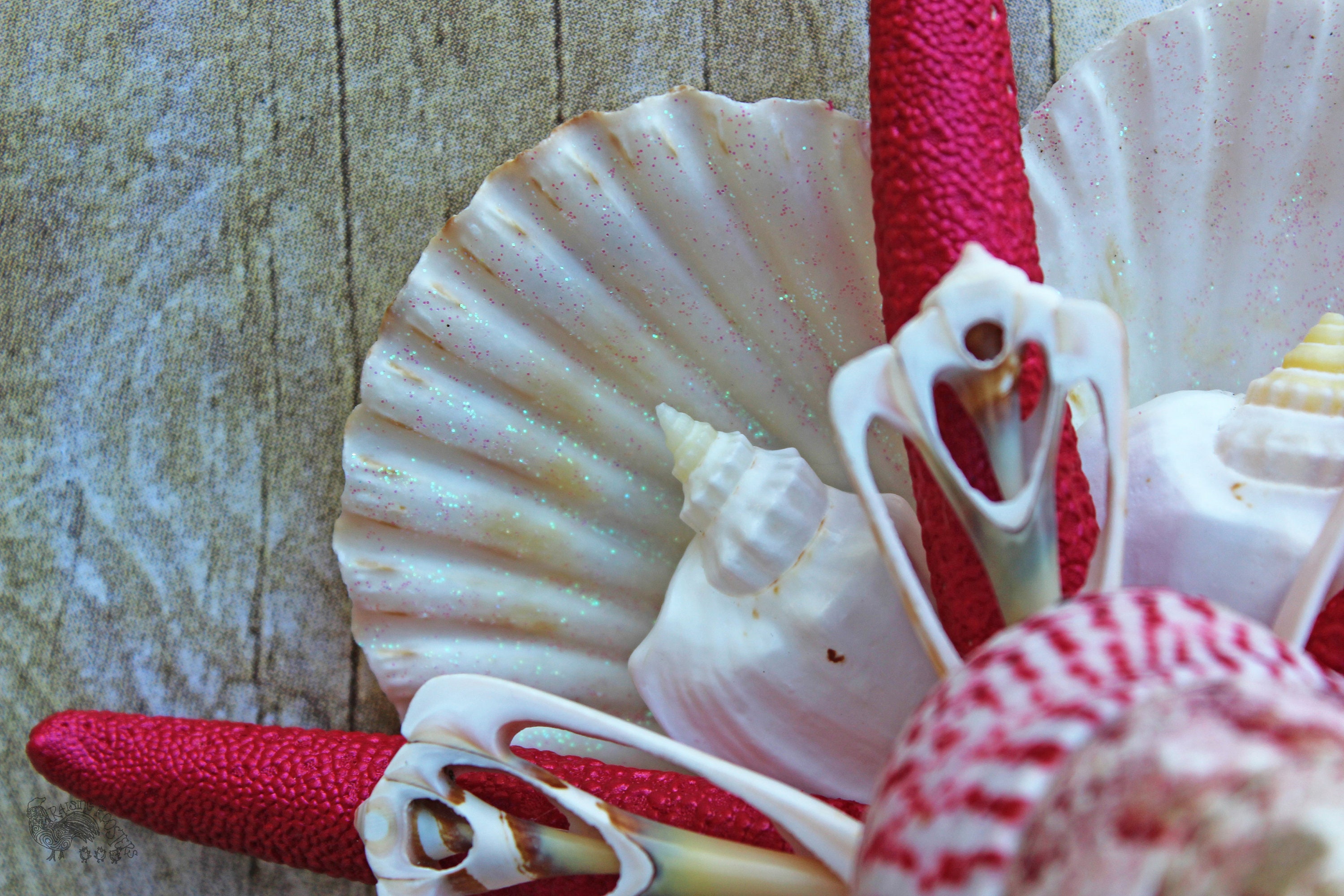 Sea Shell Tree Topper Christmas Tree Topper Red Tree Topper | Etsy