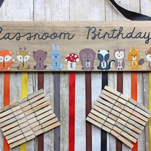 Birthday Calendar- Birthday Chart Woodland Animals- Classroom Decor ...