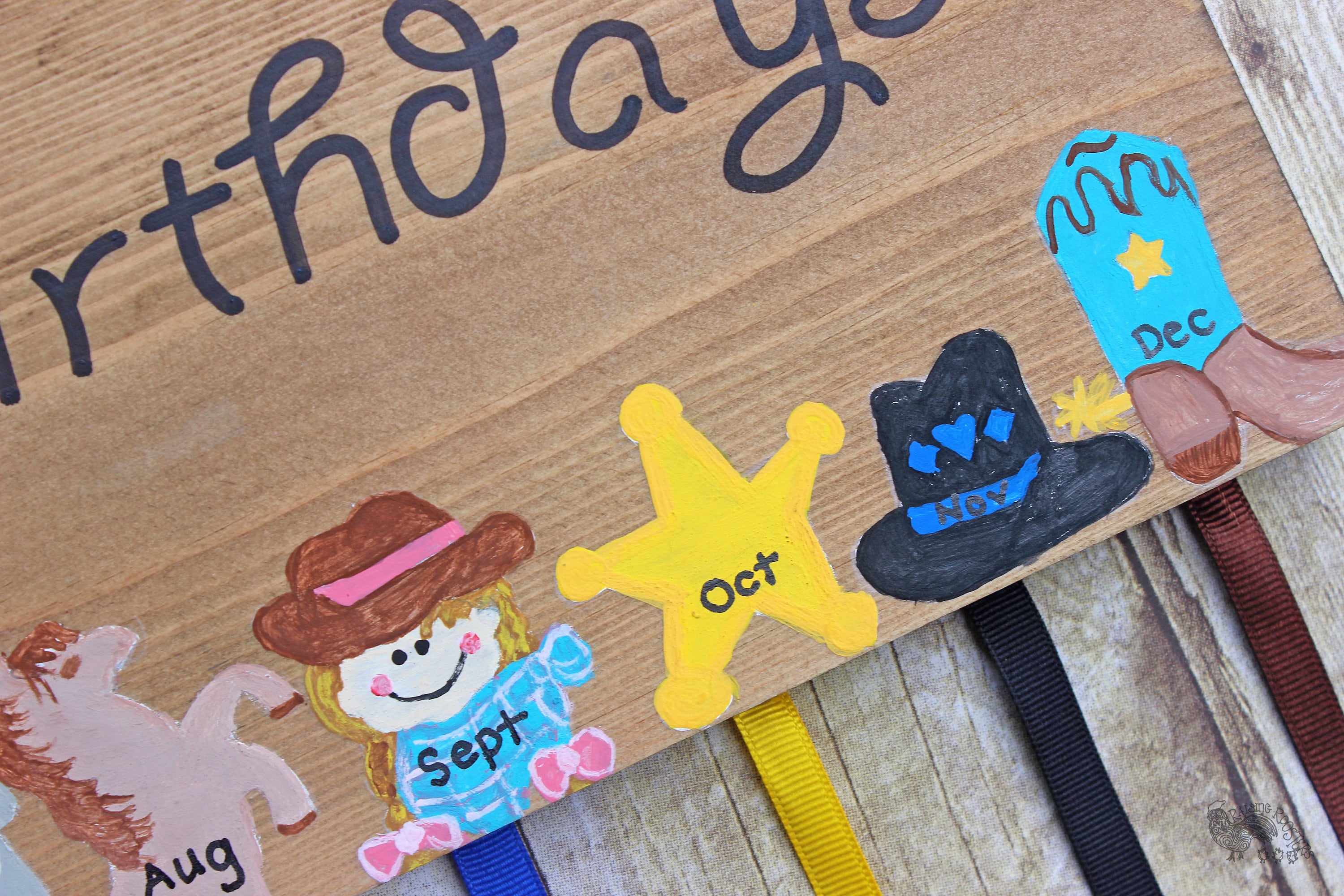 Birthday Calendar Birthday Chart Western Classroom Decor | Etsy