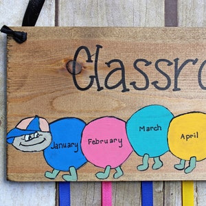 Classroom Birthday Calendar- Caterpillar Birthday Chart- Teacher Gift ...