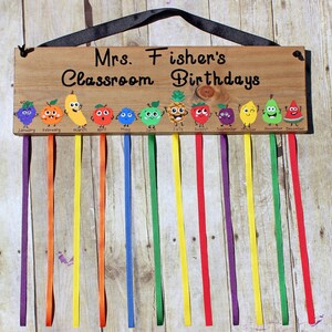 Birthday Calendar- Fruit Birthday Chart- Classroom Decor- Teacher Gift ...