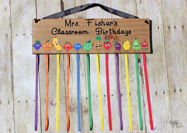 Handmade Fruit Birthday Calendar: Teacher Classroom Decor - Etsy