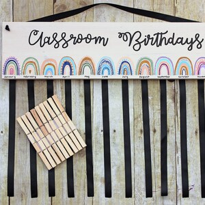 Boho Calendar- Boho Classroom Calendar- Rainbow Birthday Chart - Etsy