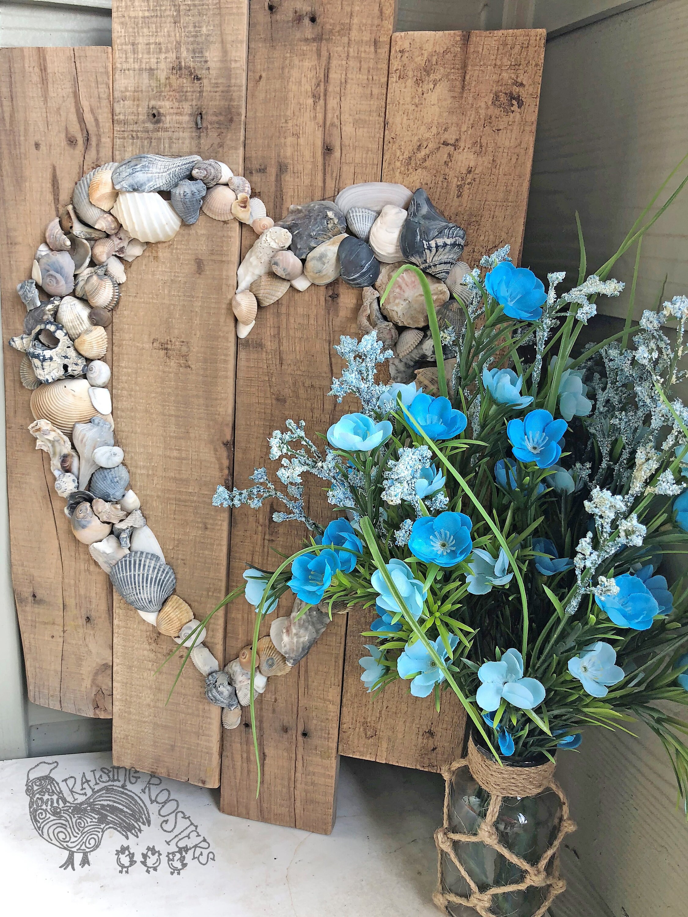 Shell Heart Sign Beach Sign Shell Art Beach Wedding Sign - Etsy Norway